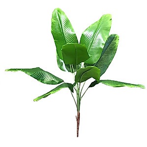Artificial Plants Tropical Leaves Banana Tree Faux Palm Leaf Bird of Paradise Plant Fake Leaves Greenery Shrubs Indoor Outside Home Garden Office Verandah Wedding Décor