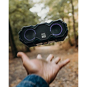 Altec Lansing LifeJacket Mini - Waterproof Bluetooth Speaker with Lights, Portable Wireless Speaker for Pool, Beach, Hiking, Sports, Camping, 16 Hour Playtime, Floats in Water