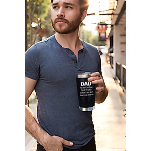 NewEleven Gifts For Dad - Birthday Gifts For Dad From Daughter, Son, Kids - Husband Gifts - Unique Birthday Present Ideas For Father, Husband, New Dad, Bonus Dad From Daughter, Son - 20 Oz Tumbler