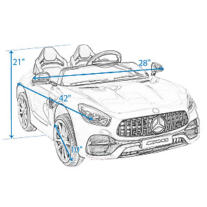 TOBBI 12V Kids Ride On Car Mercedes Benz Licensed Kids Electric Car with Remote Control, MP3, Radio, 3 Speeds for Boys Girls Red