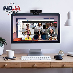 AVerMedia Live Streamer Cam 313 - Full HD 1080P Webcam with Privacy Shutter, Dual Microphone, 360 Degree Swivel for Video Conference - NDAA Compliant (PW313)