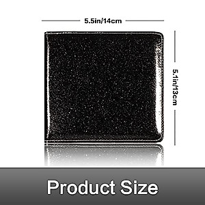 VAGURFO Car Registration And Insurance Holder, Leather Vehicle Card Document Glove Box Organizer, Glitter Auto Truck Compartment Accessories (Black)