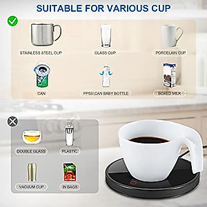 Coffee Warmer, Coffee Cup Warmer for Desk with Auto Shut Off, Electric Mug Warmer for Tea Coffee Milk, Great Gift for Family Friend Colleague