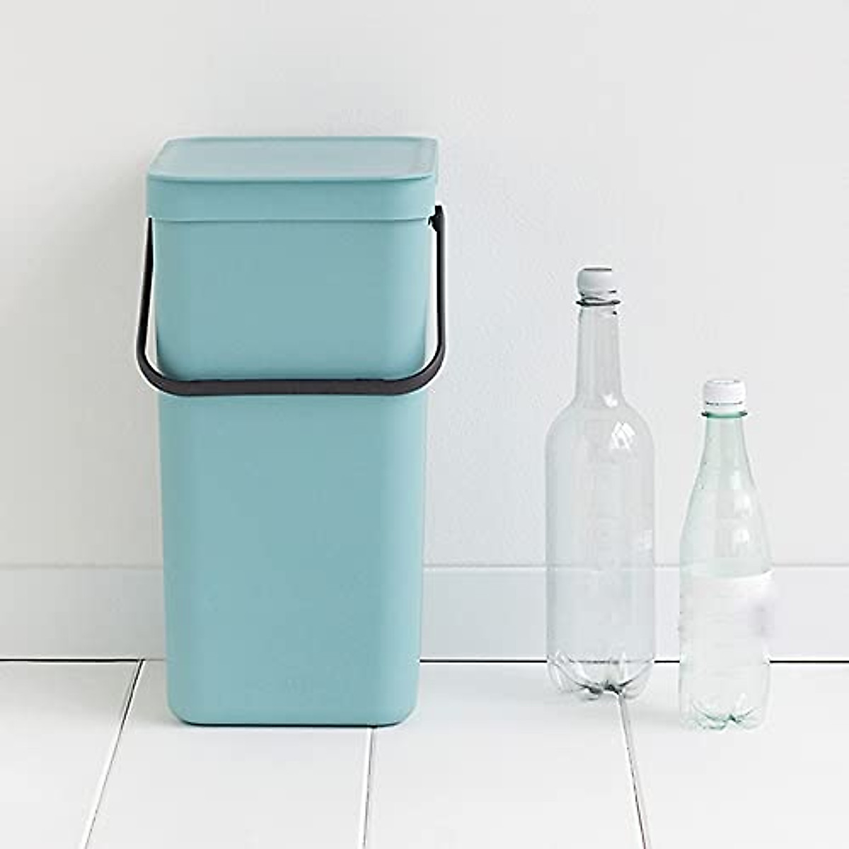 UNNIQ Trash can, 1pc Plastic Rectangular Small Trash Bin, Waste Paper, Trash Bin Container, with Handle, for Bathroom, Kitchen, Home Office, Dormitory Size: 22 * 27.9 * 40.1cm