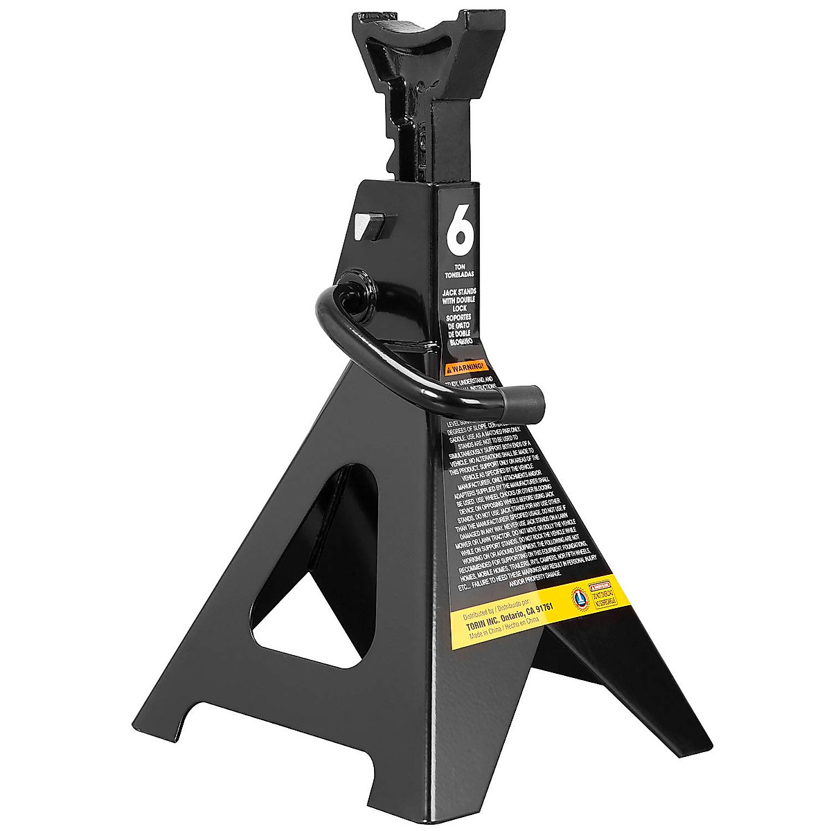 BIG RED AT46002ABR Torin Double Locking Steel Jack Stands, 2 Pack, 6 Ton (12,000 lb), Black