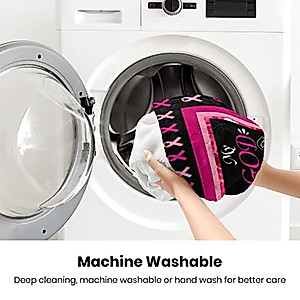 Breast Cancer Awareness Hopes Throw Blanket 50x60inch Black Women Breast Cancer Survivor Gifts for Women Ultra Soft Cozy Lightweight Flannel Blanket for Bed Sofa Living Room