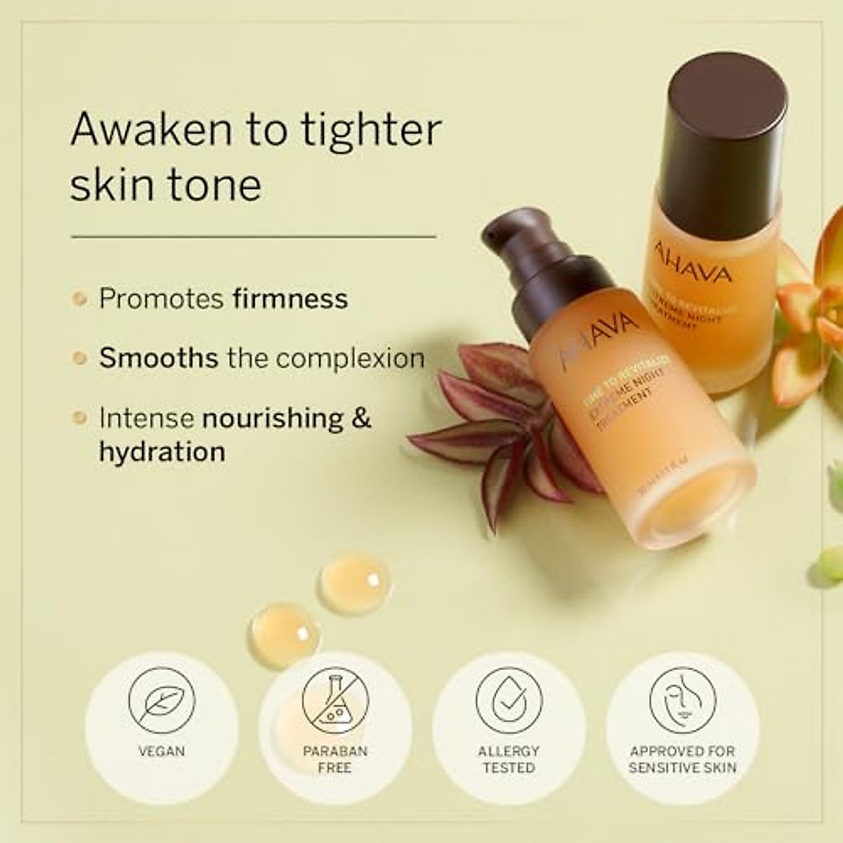 AHAVA Extreme Night Treatment - Exclusive Moisturizer, Neck & Chest Cream, Smoothes Skin & Reduces Wrinkles, Enriched with Patented Extreme Complex, Dead Sea Osmoter, Peptides & Resveratrol 1 Fl.Oz