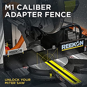 REEKON M1 Caliber Adapter Fence – Allows M1 Caliber Mounting on Wide Variety of Miter Saws and Chop Saws, Aluminium Mounting Point, 4 Fasteners Included for Easy Installation