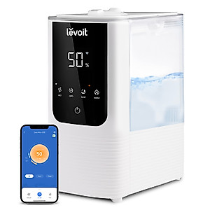 LEVOIT OasisMist Smart Cool and Warm Mist Humidifiers & 10-Pack Top Fill Humidifier Replacement Filters & Humidifier Replacement Filters 10-Pack, Mineral Absorption Pad
