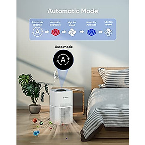 Dayette HEPA Air Purifiers for Home Large Room, CADR 300+m³/h Up to 1290ft² with Air Quality Sensor, H13 True HEPA Filter Remove 99.97% of Dust, Mold, Allergies, Odor, Pets Dander, Smoke, Pollen