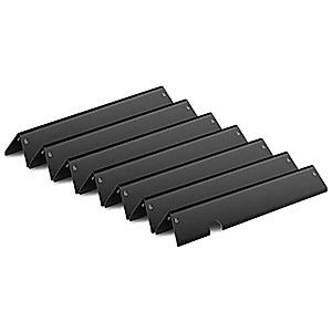 MONIBAQ Flavorizer Bars Replacement for Weber Genesis II 410 Genesis LX 440 Series, Porcelain-Enameled Grill Replacement Parts for Weber Genesis II E-410 S410 E-415 Genesis II LX E-440, Set of 7