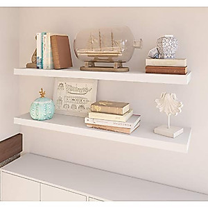 Bestar Universel 12W Set of 48W x 12D Floating Shelves in White
