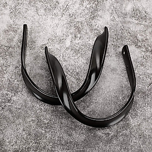 Sumnacon 2 Pcs Aluminum Alloy Curtain Holdbacks - Decorative Wall Mounted Drapery Tiebacks with Screws, Heavy Duty Window Treatment Holdbacks for Home Decor, Black