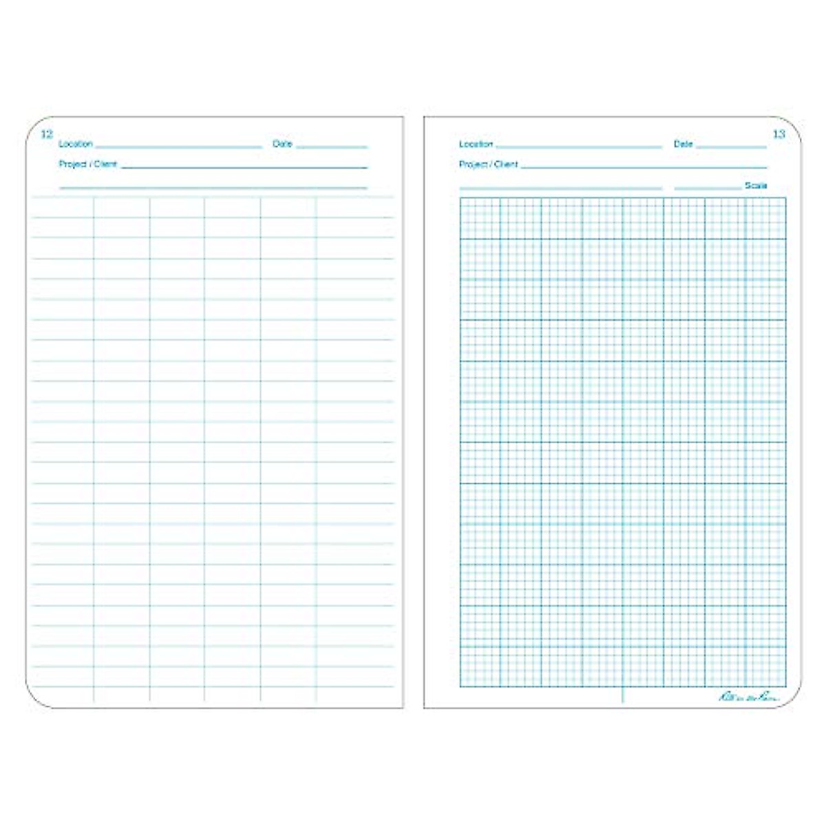 Rite In The Rain Weatherproof Hard Cover Notebook, 4 3/4" x 7 1/2", Yellow Cover, Geological Pattern (No. 540F)