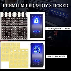 Okerny Rocker Switch Panel 5 Gang+ PD Quick Charge + 3.0 USB + Voltmeter Pre-Wired Aluminum Panel Toggle Switches for Automotive Car Marine Boat RV ATV UTV RZR Off Road…