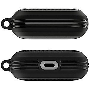 Ghostek CRUSHER Black AirPod Pro Case Carbon Fiber Hard Protective Cover with Matte Finish Design for Men and Women Heavy Duty Dust Guard Earbuds Protection Designed for 2019 Apple AirPods Pro (Black)