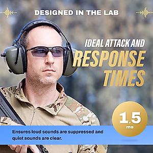 Pro Ears Gold II 30 Electronic Hearing Protection, Military Grade Tactical Ear Muffs, NRR 30 DB, for The Range, Shooting, & Hunting, Green,Adult,PEG2RMG