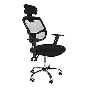 Executive Computer Office Home Task Adjustable Swivel Chair Stool with Arms,Breathable Mesh,Ergonomic Headrest and Lumbar Support(Ship from US!)