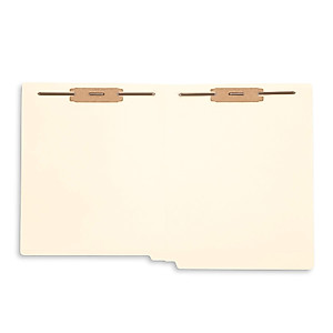 50 End Tab Fastener File Folders - Reinforced Straight Cut Tab - Designed to Organize Standard Medical Files and Office Documents - Letter Size, Manila, 50 Pack