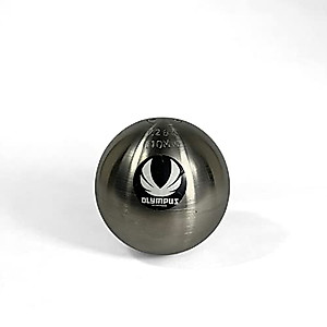 Olympus Stainless Steel Premium Shot Put - Outdoor Track & Field Equipment for Competition, Strength Training, Outdoor Sports, Coaching for Athletes (7.26kg (16lbs) / 129mm)