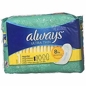 Always Pads, Ultra Thin, Without Wings, Regular 22 Pads
