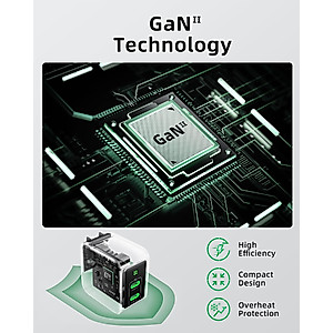 MOKiN 67W USB C Charger Block, GaN+ DP 3.0 USB C Fast Charging with Foldable Plug for MacBook Air, iPad Pro, iPhone 15 14 13 12 Pro/Plus/Pro Max, Galaxy S23, Apple Watch.