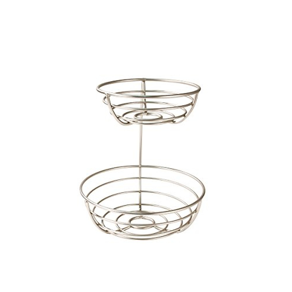 Spectrum Diversified Arched 2-Tier Server for Storage and Organization of Fruit Vegetables Produce and More, Satin Nickel