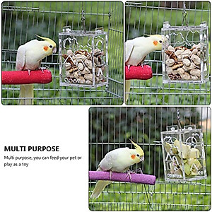 balacoo Bird Parrot Acrylic Foraging Toy Creative Hanging Parakeet Treat Feeder Toy Transparent Cockatiel Food Toys for Parakeet Cockatiel Conure