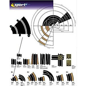 Scalextric C8202 Track Radius - 45 Degrees Curve