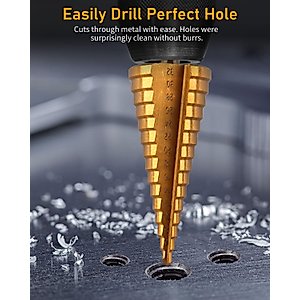 ZORUNNA 34 Pcs Woodworking Chamfer Drilling Tools Including 6 Countersink Drill Bit Set, 7 Countersink Drill Bit, 8 Plug Cutters for Woodworking, 3 Step Drill Bit and 8 Drill Stop Bit Collar Set.