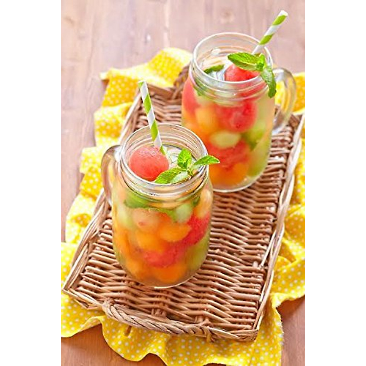 Outside the Box Papers Lime Green and Pink Chevron and Stripe Paper Straws 7.75 Inches 100 Pack Lime Green, Pink, White