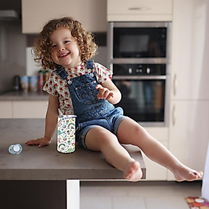 Amgkonp 12 Pack 12oz Sublimation Tumblers Blanks for kids,Straight Skinny Stainless Steel Double-Wall Vacuum Cups with Lids,Metal Straws,Shrink Wrap,Rubber Bottoms,Individually Boxed