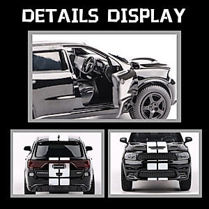 COOLPUR 1/36 Scale Durang Car Model Off-Road Diecast Toy Vehicle Zinc Alloy Metal Pull Back Powered Vehicles Mode for Kids,Adult,Boyfriend Gift(Black)