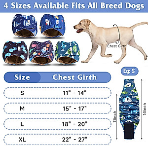 Grecle 5 Pack Dog Diapers Male Reusable, Premium Belly Bands for Male Dogs, High Absorbing Male Dog Pee Wraps for Doggie in Incontinence or Excitable Urination and Training M