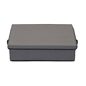 Household Essentials Gray Platter Chest, Holds 12 Plates