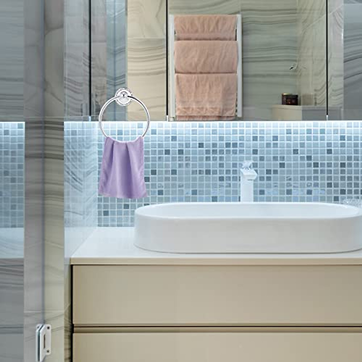 DIKACA Mounted Storage Mount Hangers Contemporary Wall-Mounted Toilet Stainless Hand Rack Holder Practical Accessories Stand Towels Hardware Farmhouse Decorative Organizer Ring