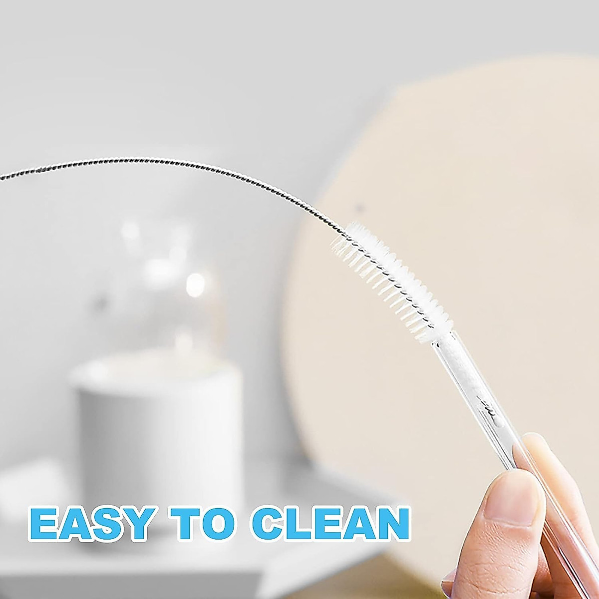 Replacement Straws for Owala,Reusable Drinking Straw with Straw Cleaner Brush,Food Grade Bpa Free Clear Straw for Owala Water Bottle 24oz 32oz