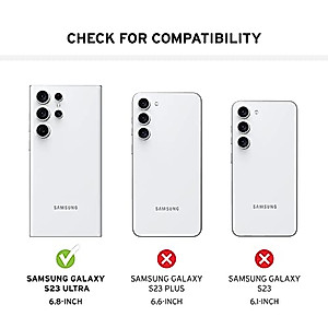 URBAN ARMOR GEAR UAG Designed for Samsung Galaxy S23 Ultra Case 6.8" Monarch Pro Kevlar Black - Premium Rugged Heavy Duty Shockproof Protective Cover Compatible with Magnetic Charging