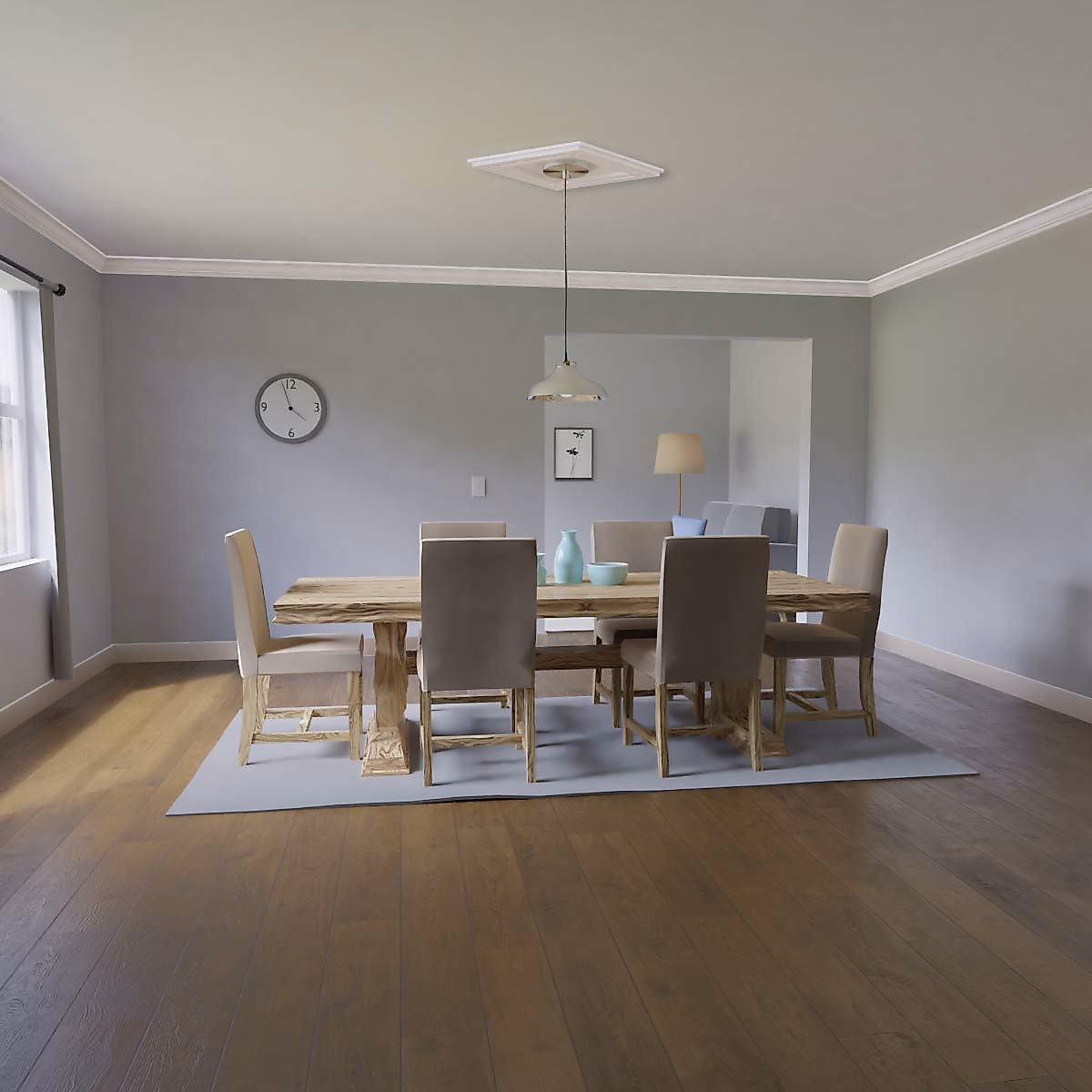 Ekena Millwork CMP36X24DD-02000 Diamond Architectural Grade PVC Contemporary Urethane Ceiling Medallions 36"W x 24"H x 2"ID x 12 3/4"C x 1"P