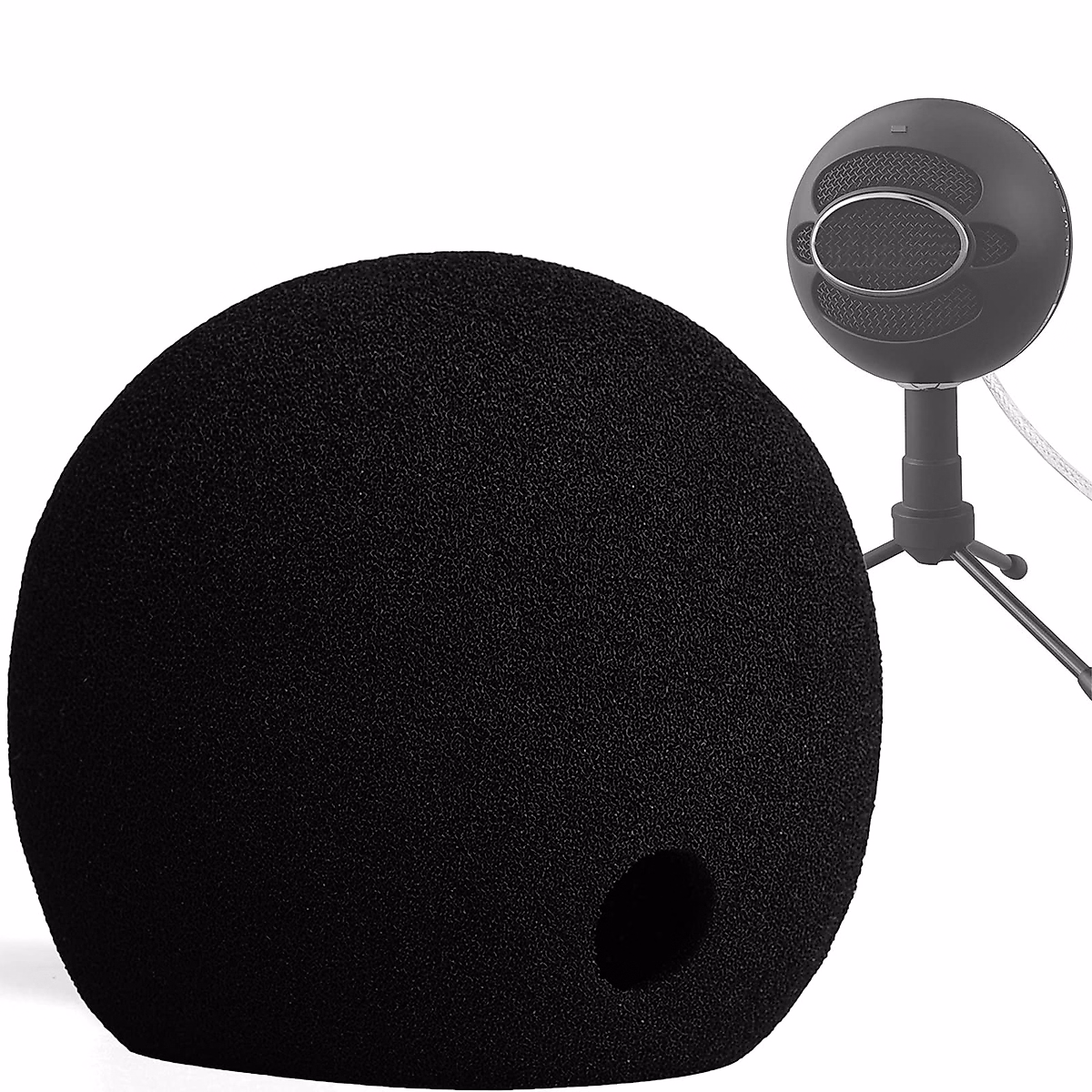 Furry Windscreen Muff Cover Compatible with Blue Snowball Ice,ChromLives Mic Muff Cover, Deadcat Wind Microphone Cover for Recordings,Broadcasting,Singing