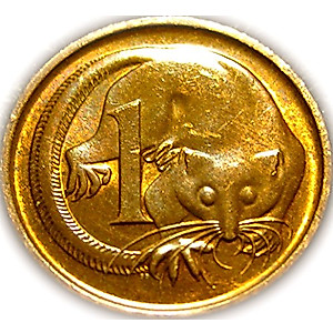 Australia - Australian 1 and 2 Cent Coins - Frilled Neck Lizard and Feather Tailed Glider