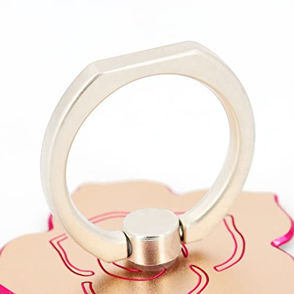 LaMignonne Cell Phone Ring Holder Metal Finger Grip 360° Rotation Kickstand Universal Phone Grip Compatible with All Smartphones (Gold)