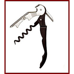 Pulltap's Professional Double-hinged Waiter's Corkscrew with Pulltap's Logo.