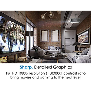 Optoma HD28HDR 1080p Home Theater Projector for Gaming and Movies | Support for 4K Input | HDR Compatible | 120Hz refresh rate | Enhanced Gaming Mode, 8.4ms Response Time | High-Bright 3600 lumens