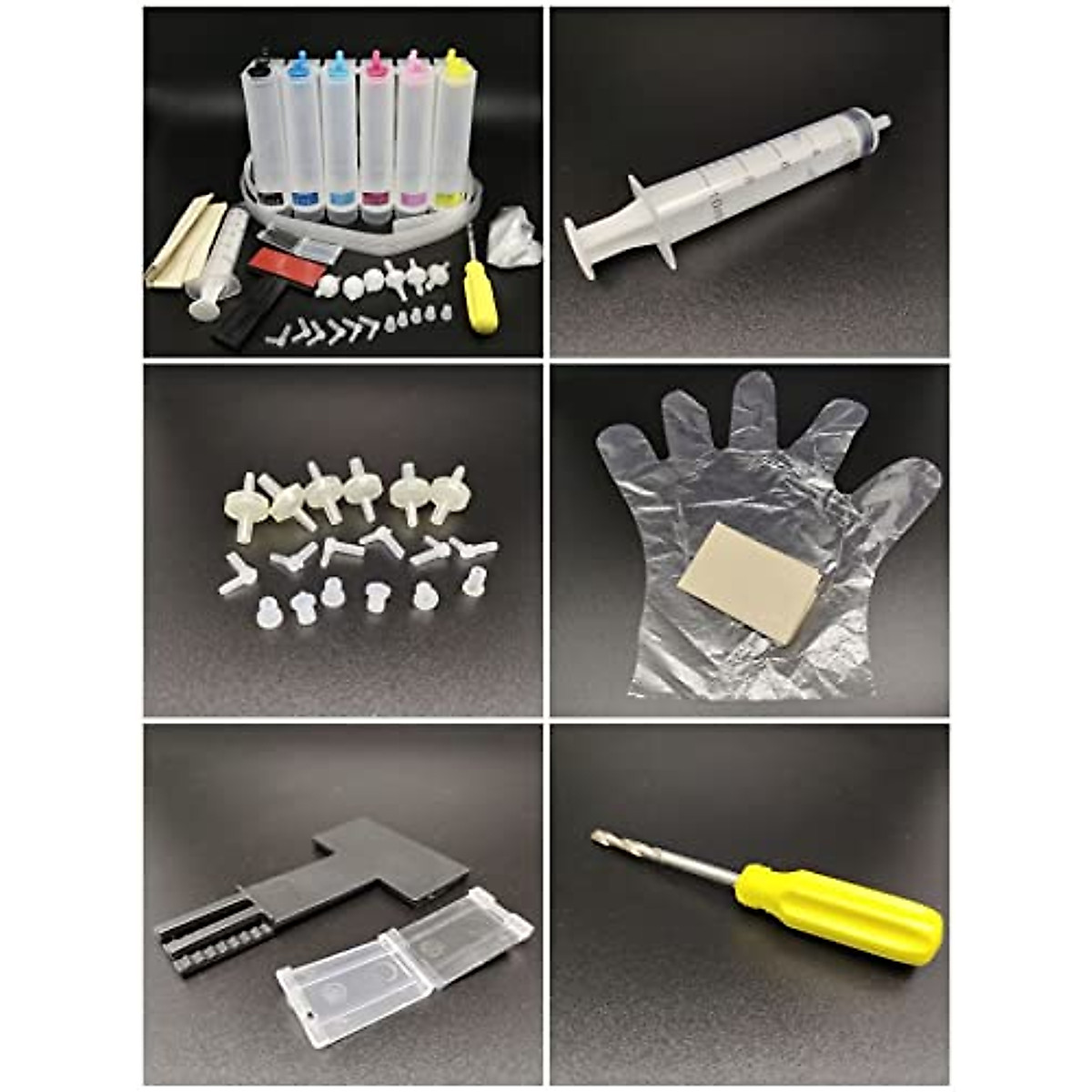 GUIYIIN Universal 6 Color CISS Continuous Ink System kit with Accessaries