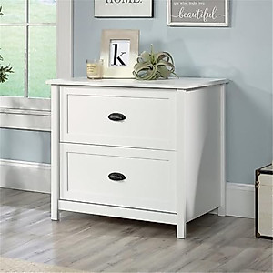 Pemberly Row Engineered Wood 2-Drawer Lateral File Cabinet in Soft White