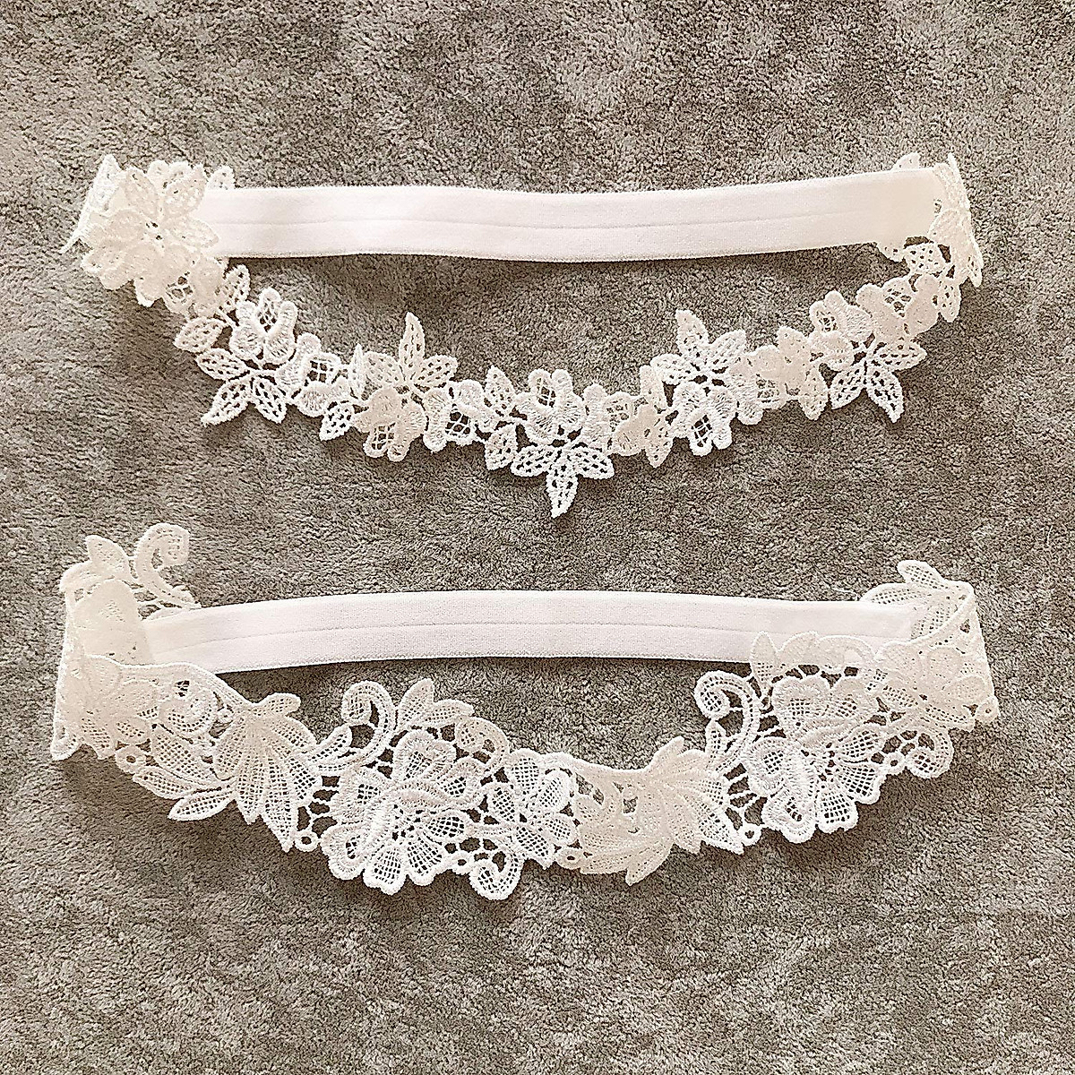 Adove Wedding Garters For Bride Stretch Lace Bridal Garter Sets White Flower Floral Leg Wedding Garter