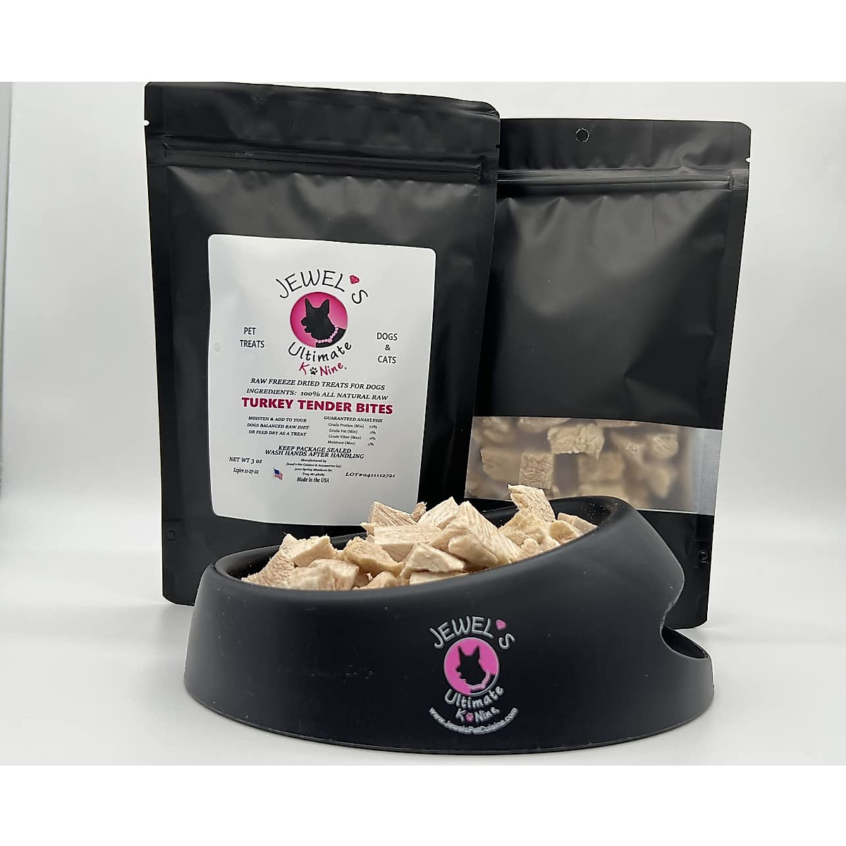 JEWEL'S ULTIMATE K NINE All Natural Turkey Tenders Bite Dog Treat