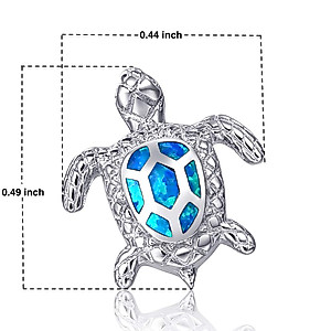 PUPILLEMON Blue Opal Sea Turtle Earrings Fine Jewelry for Women Gifts