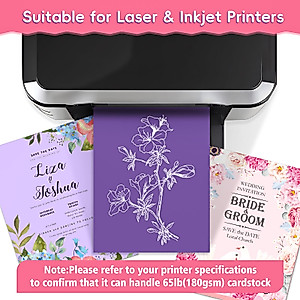 120 Sheets Colored CardStock, 180gsm/65lb 24 Colors Cardstock Print Paper 8.5 x 11 Inches, Double Sided Printed Card Stock Paper for Scrapbook School Office Printing DIY Craft